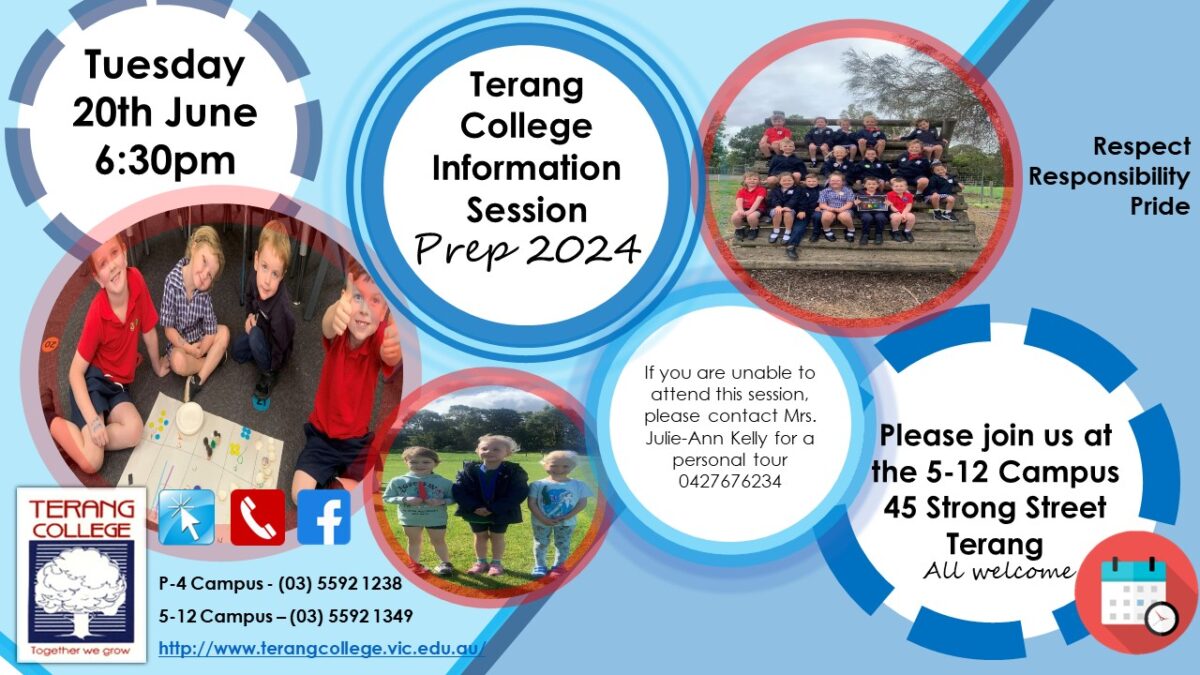 Terang College Prep 2024 Information Night - Tuesday 20th June, 6:30pm ...